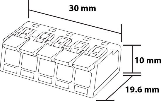 Lasklem Slim Set 2 Stuks - 5 Polig met Klemmetjes - Rood | bol.com