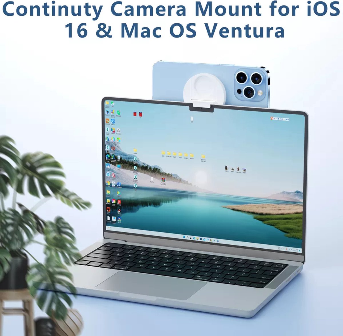iPhone houder met MagSafe voor Mac Continuïteit Camera - Computer ...
