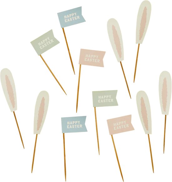 Happy Easter & Konijnenoren - 12 stuks | bol.com