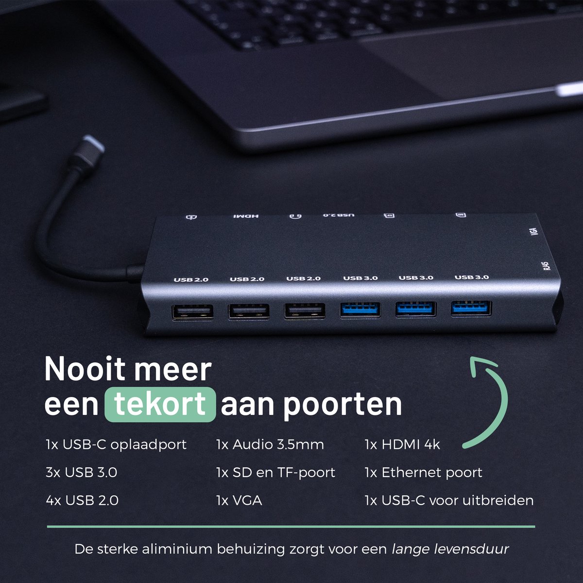 Triple J® 15-in-1 USB C Hub - Wireless charger - USB splitter - USB C ...