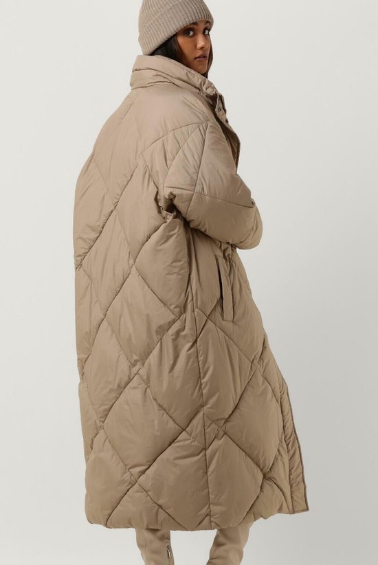 Notre-V Puffer Diamond Jassen Dames - Winterjas - Beige - Maat XL | bol