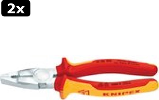 2x Knipex 01 06 160 VDE Combinatietang 160 mm DIN EN 60900, DIN ISO ...