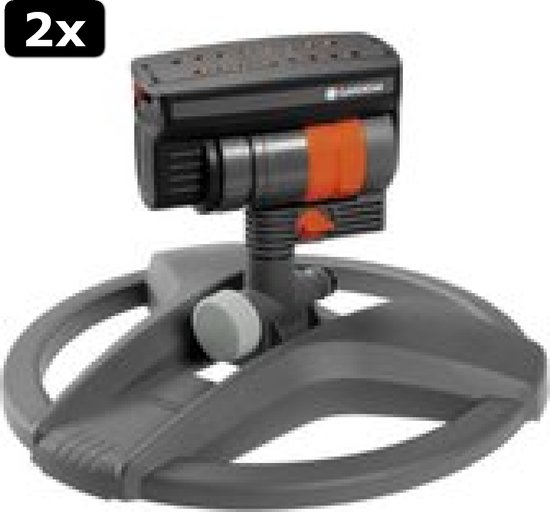 2x GARDENA - Zwenksproeier AquaZoom compact - Tuinsproeier - 9 tot 216 ...