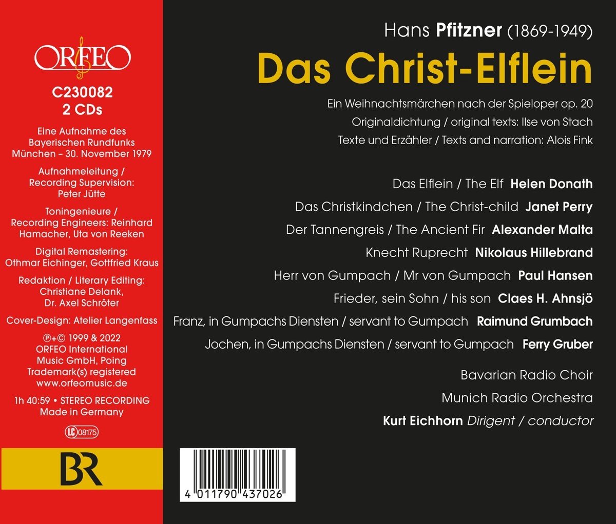 Pfitzner: Das Christ-Elflein, Helen Donath | Muziek | bol.com