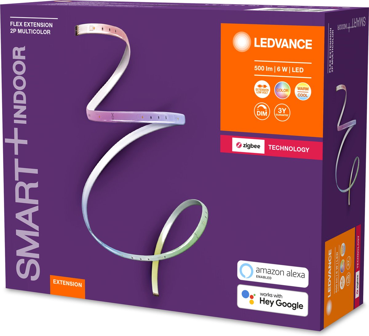 Ledvance - SMART+ ZB Flex Lightstrip Extension RGBW 1,2m - Zigbee | bol.com