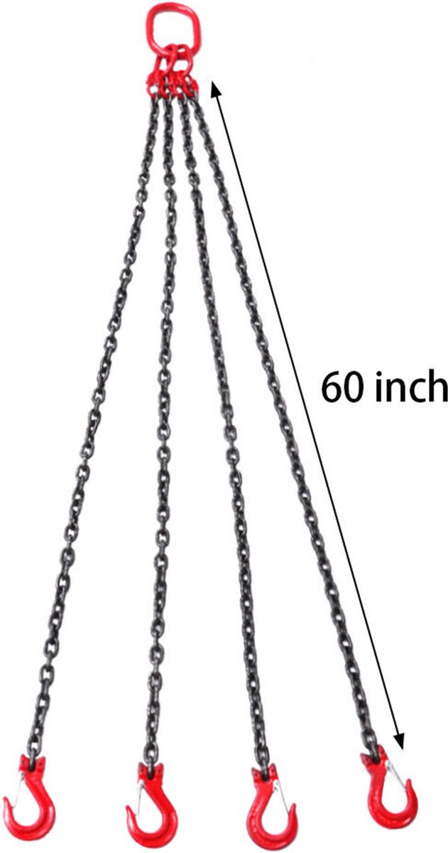 Slinge-5 Ton 1.5m 4 Strand Chain Sling Kraan Ijzer Olie Drum Lifter ...
