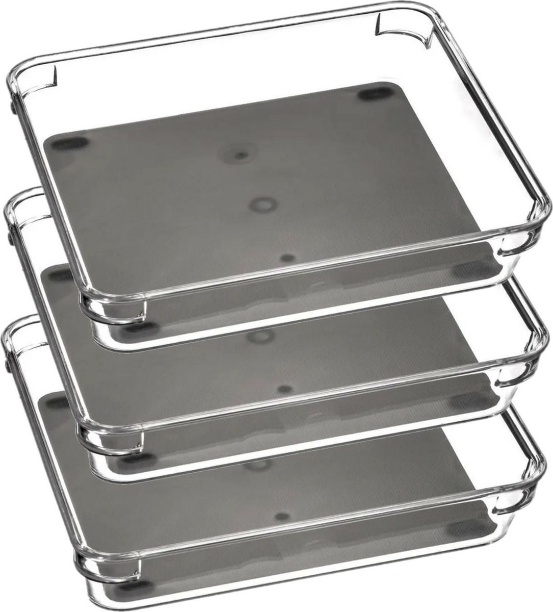 Set van 6x stuks kunststof ladekast/keukenspullen/kantoor vakjes ...