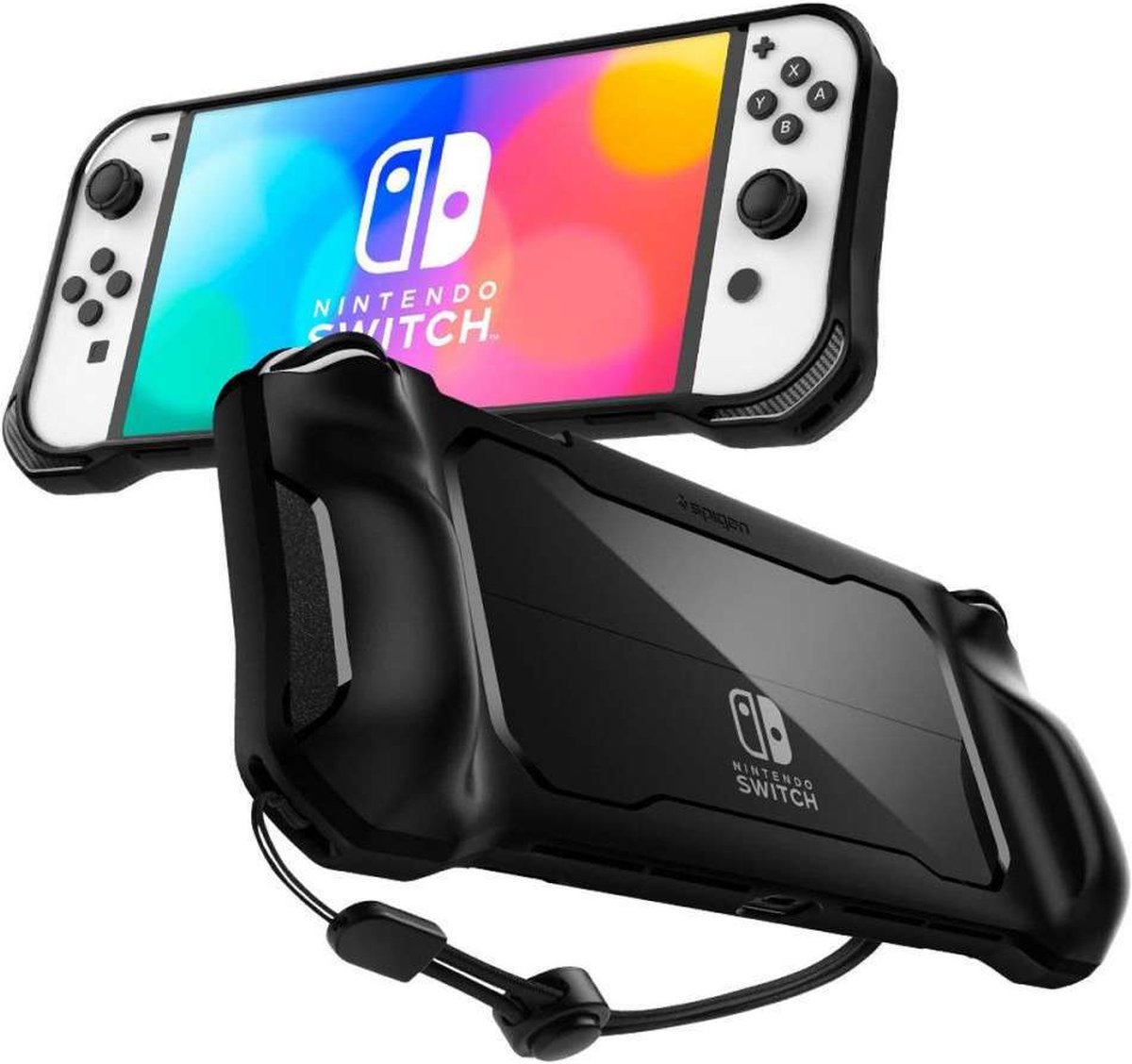 Spigen Rugged Armor Case Nintendo Switch OLED (Black) | bol.com