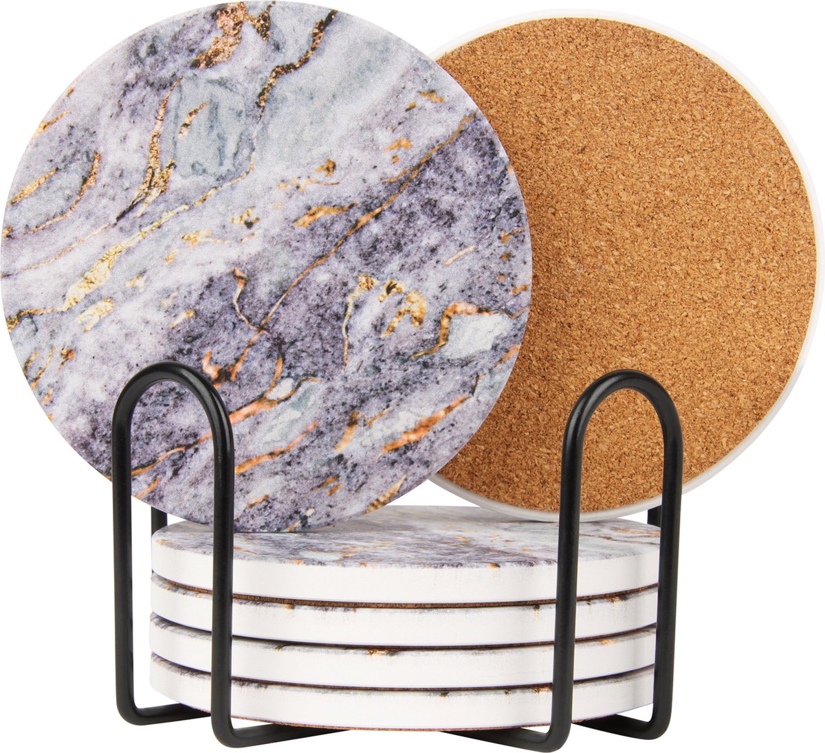 Castagnola Keramische Onderzetters met Houder – Onderzetters voor ...