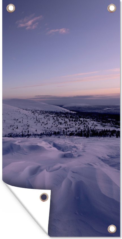 Poster de jardin Snow in Finland - 40x80 cm - Décoration murale Outdoor ...