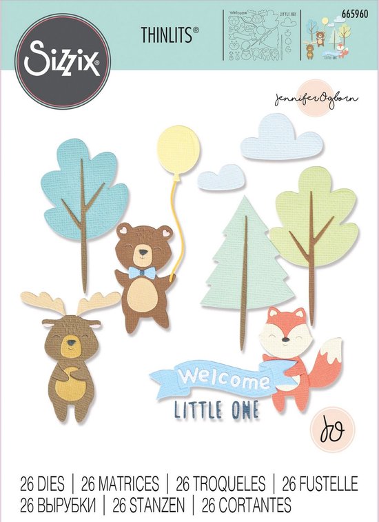 Sizzix Thinlits Die Set Woodland Baby Set | bol