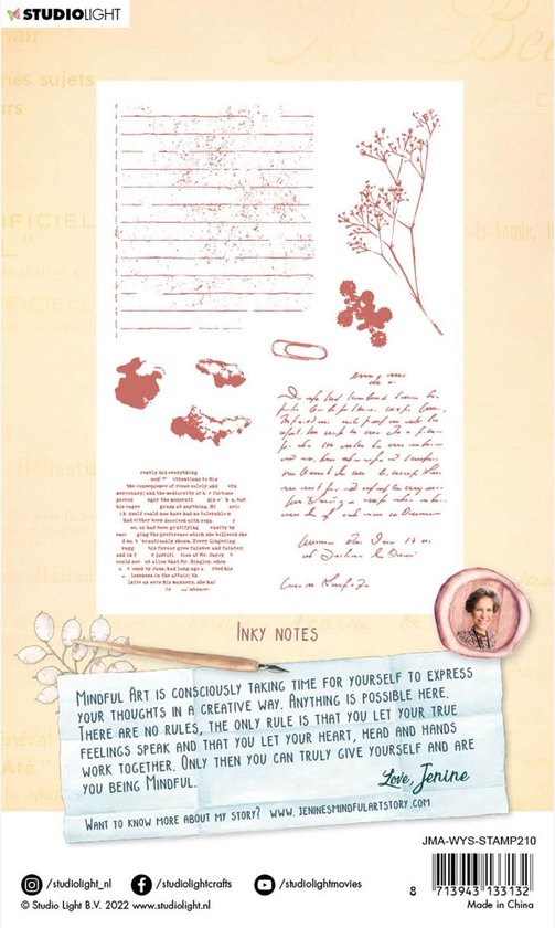 Studio Light Write Your Story Clear Stamp Inky Notes | bol.com