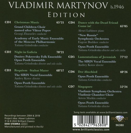 Grand Children Choir Named After Viktor Popov - Martynov Edition (7 CD), Grand... | bol