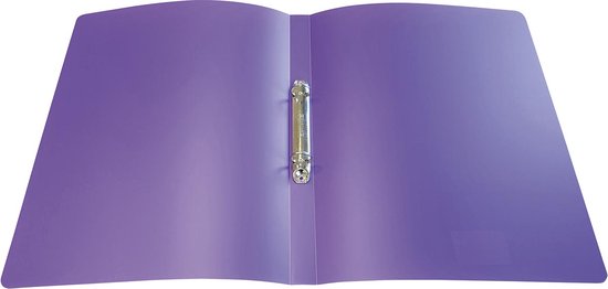 Alpha ringmap, voor ft A4, uit PP, 2 ringen van 16 mm, paars 25 stuks | bol
