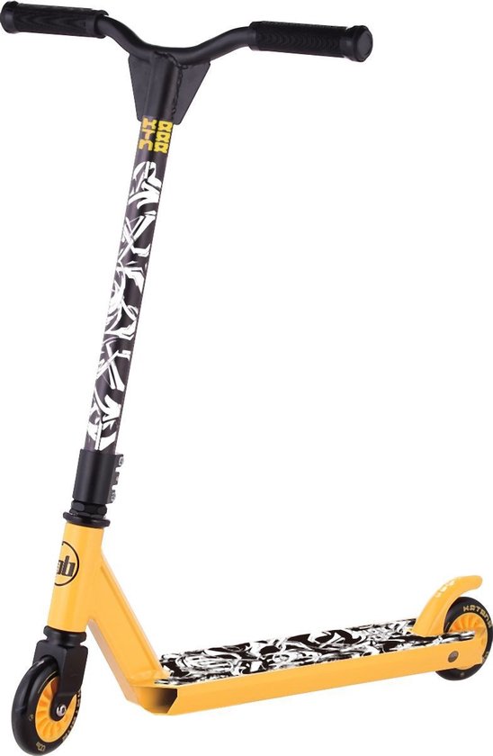 Katana - Stuntstep - tot 100 kg - wielen 10 cm - zwart geel | bol.com
