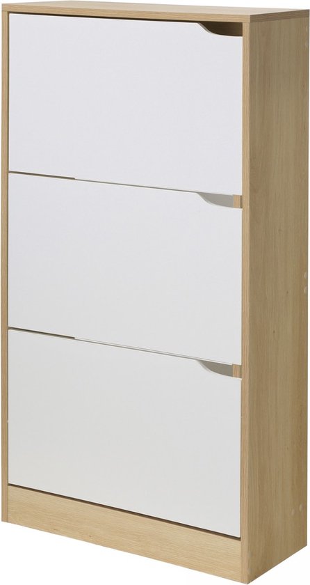 Casâme - Schoenenrek - Schoenenkast - met 3 laden - Voor 12 Paar - 60 x 24 x H115 cm -... | bol.com