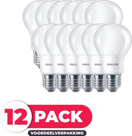 Philips CorePro LED E27 - 8W (60W) - Warm Wit Licht - Niet Dimbaar - 12 stuks | bol.com