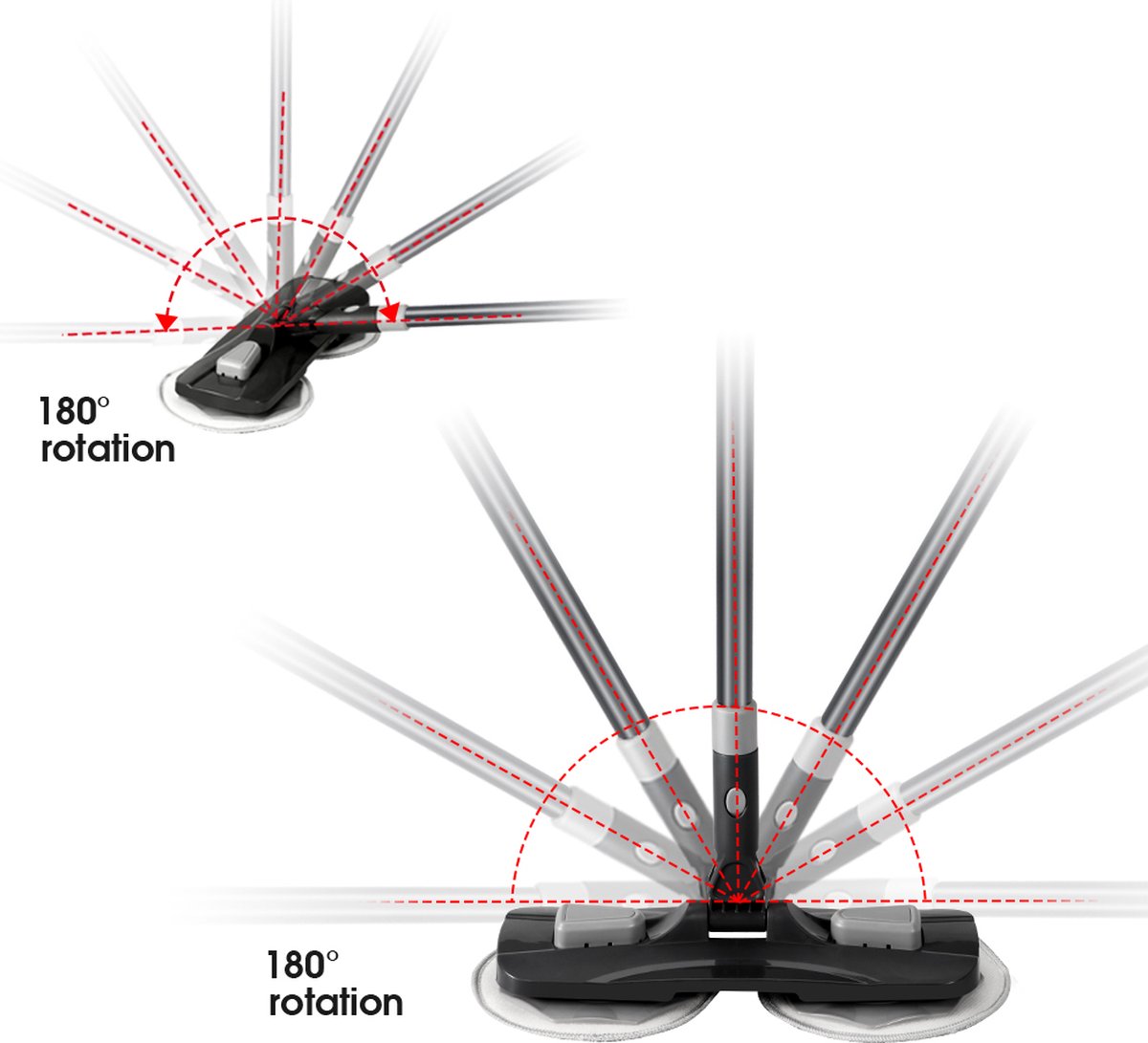Shine Cyclonische Mop - Roterende dweil voor vloeren en ramen ...