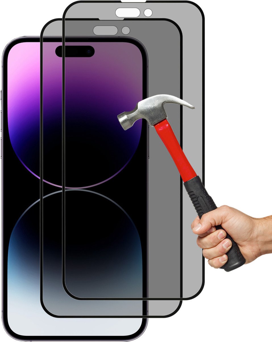 iPhone 14 Pro screenprotector Privacy - 2 Stuks - Full privacy screen protector... | bol.com