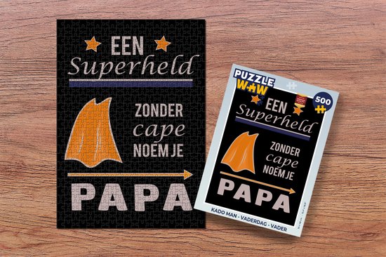 Puzzel Papa - Quotes - Een superheld zonder cape noem je papa ...