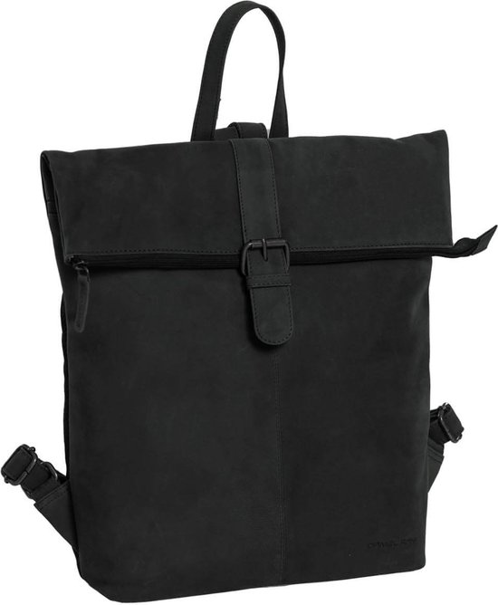 Daniel Ray Leather Rolltop Rugzak 15.6'' Arvada Zwart | bol.com