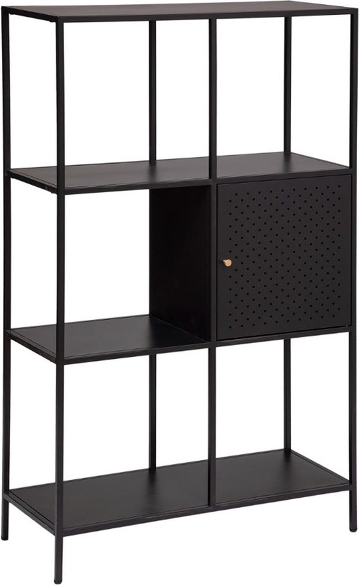 Eazy Living Stellingkast Odie Zwart 80 x 35 x 137,5 cm | bol.com