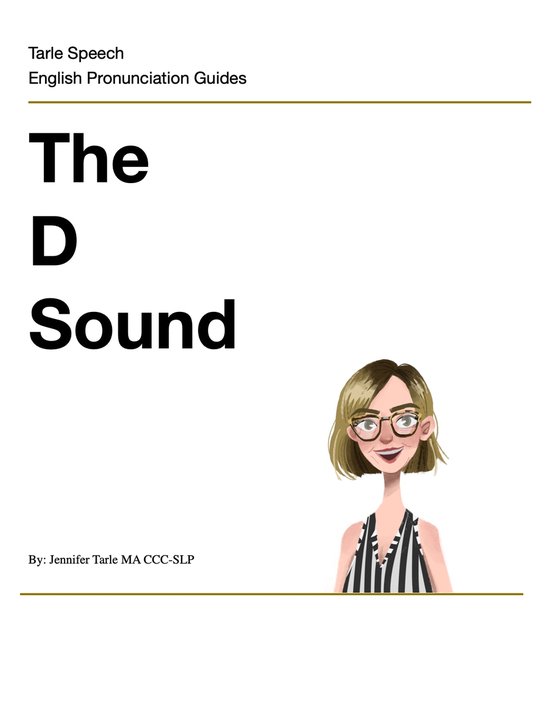 Tarle Speech Pronunciation Guides - The D Sound (ebook), Jennifer Tarle ...