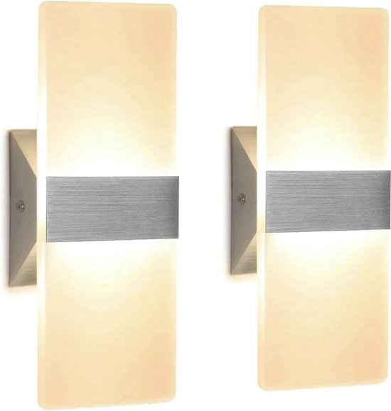 Wandlamp Slaapkamer - 2 stuks - Gang Trapgat Hal Badkamer - muurlamp ...