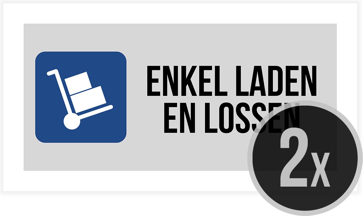 Pictogram/ bord | "Enkel laden en lossen" | 30 x 15 cm | Parkeren ...