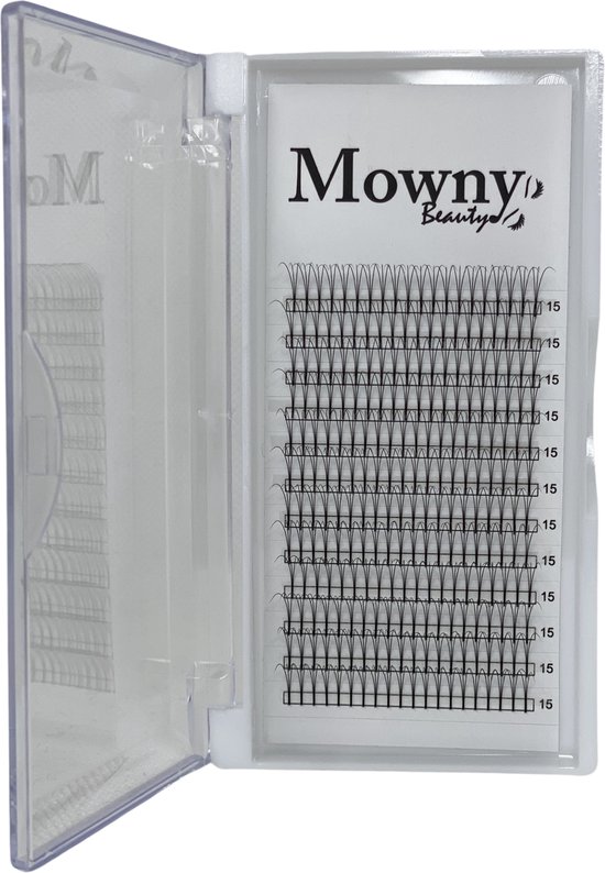 Mowny Beauty - Wimperextensions - 3D Premade Fans - 15mm 0,10mm C-krul ...