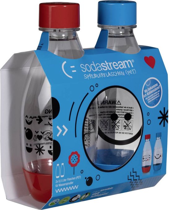 Sodastream PET-fles PET-Fles 0,5 L Duopack Kids Edition Groen, Oranje ...