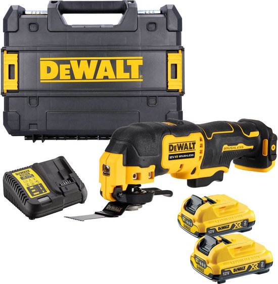 Dewalt DCS353D2-QW - 12V XR Oscillerende multitool | 2x 2.0Ah + lader | in TSTAK | bol.com