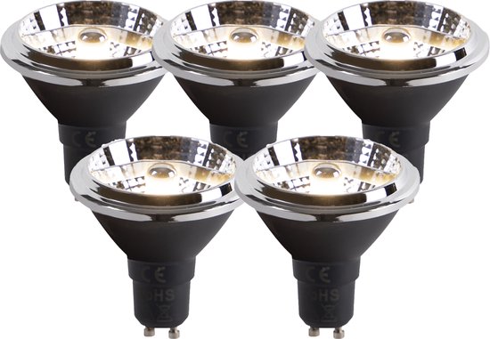 LUEDD Set van 5 GU10 dim to warm LED lampen AR70 6W 2000K-3000K | bol.com