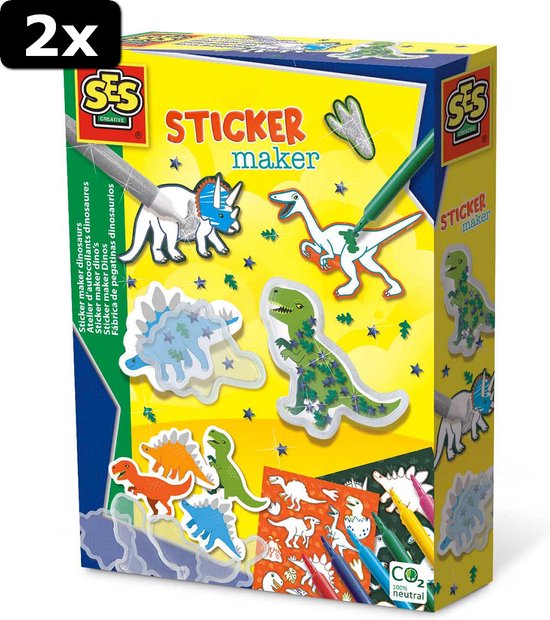 2x SES Sticker maker dino AND apos;s | bol.com