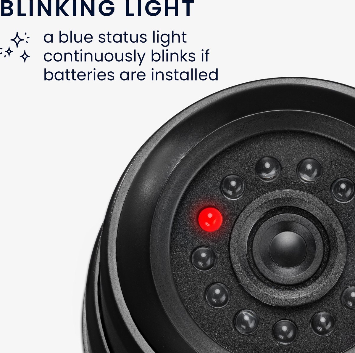 kwmobile dummy camera met lampje - Beveiligingscamera met knipperende ...