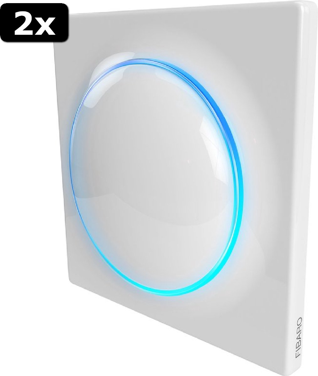 2x FIBARO Walli Dimmer - Slimme inbouw dimmer - Geschikt voor LED - Wit ...