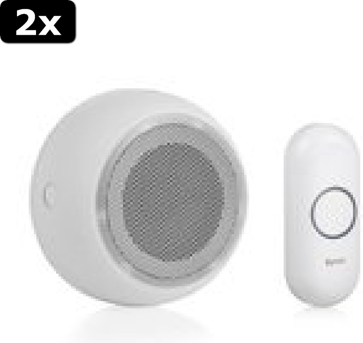 2x Sonnette sans fil Byron DBY-23531 - Récepteur sur piles ...