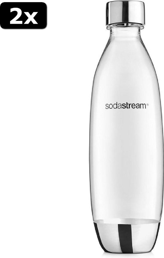 2x SodaStream - Herbruikbare fles metaal - 1 liter | bol