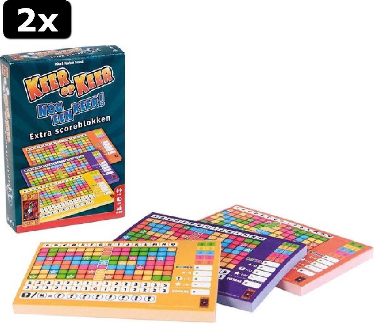2x Scoreblokken Keer op Keer drie stuks Level 2, 3 en 4 Dobbelspel | Games | bol.com
