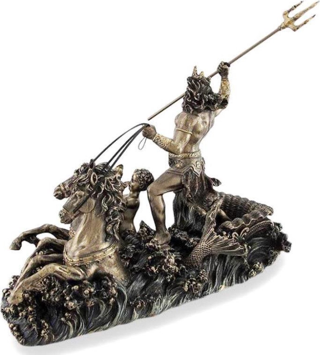 Poseidon met Wagen en Hippocampus beeld - Veronese Design - Griekse ...