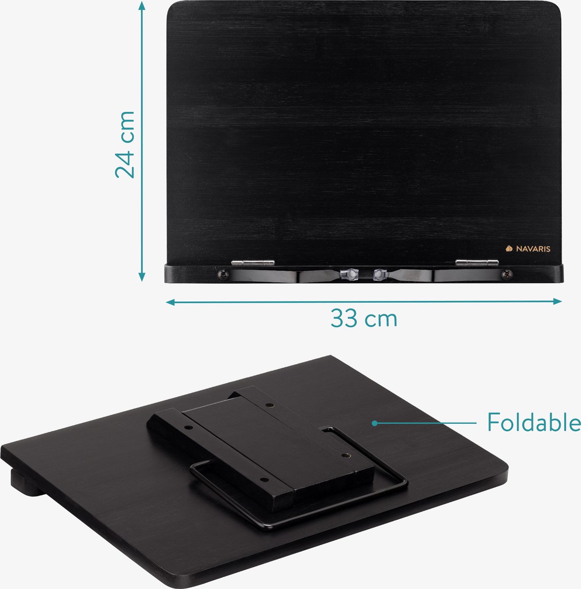 Navaris houten boekenstandaard en tablethouder - Verstelbare ...