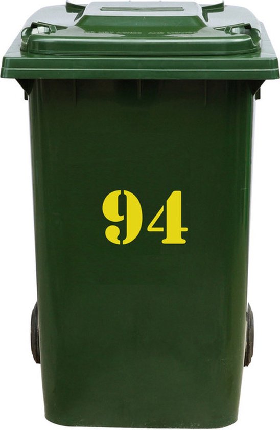 Kliko Sticker / Vuilnisbak Sticker - Nummer 94 - 15,7 x 25 - Geel | bol