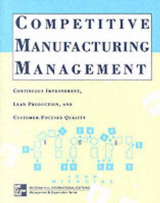 Competitive Manufacturing Management | 9780071158206 | John M. Nicholas ...