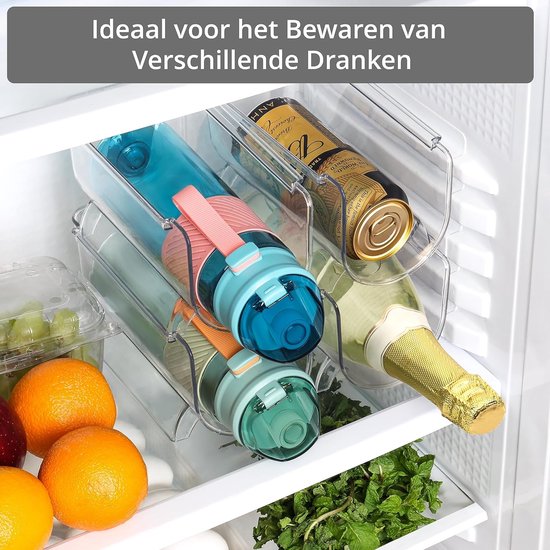 Stapelbare Plastic Flessen Houder [4 Pak] - Vrijstaande Waterflessen ...