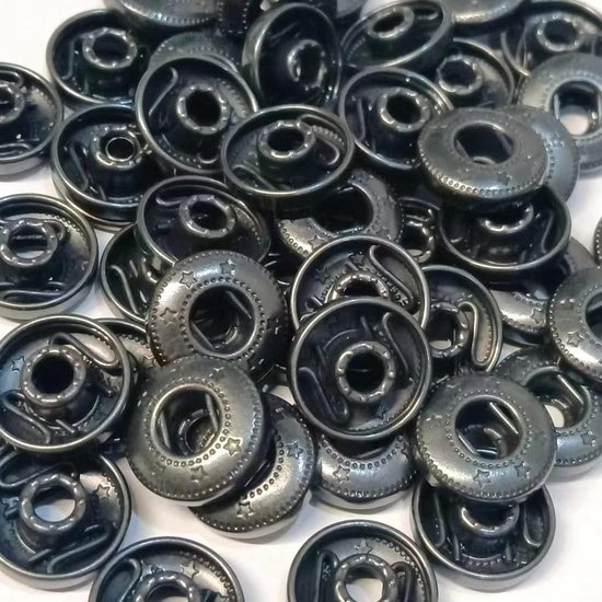 Drukknopset met tang, drukknopen, metaal, 12 sets van 5 mm, duurzaam ...