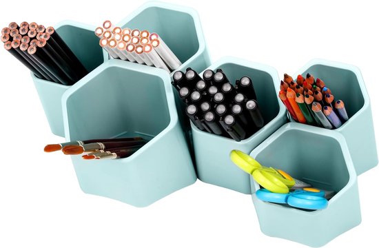 Verstelbare pennenhouder voor bureau of muur, combineerbare ...