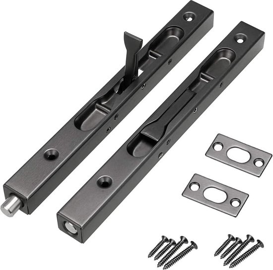 Bastix - 2 stuks verborgen deurgrendel, verborgen roestvrijstalen ...