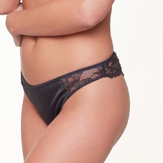 LingaDore String - 6815T - Donker blauw jacquard - S | bol