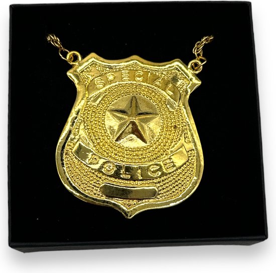Gouden Metalen Politie Badge Ketting - Voeg Stijlvolle Autoriteit Toe ...