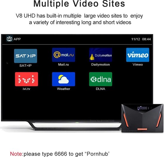 Gtmedia - V8 Uhd - 4K Ultra - HD Tv Box - Zwart - Satelliet Ontvanger - DVBS | bol